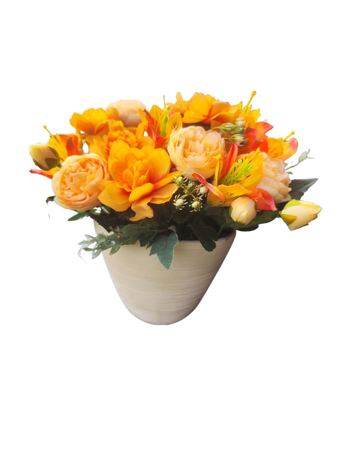 Raquette de Roses et d’Orchidées roses – Espace Funéraire Michel ...